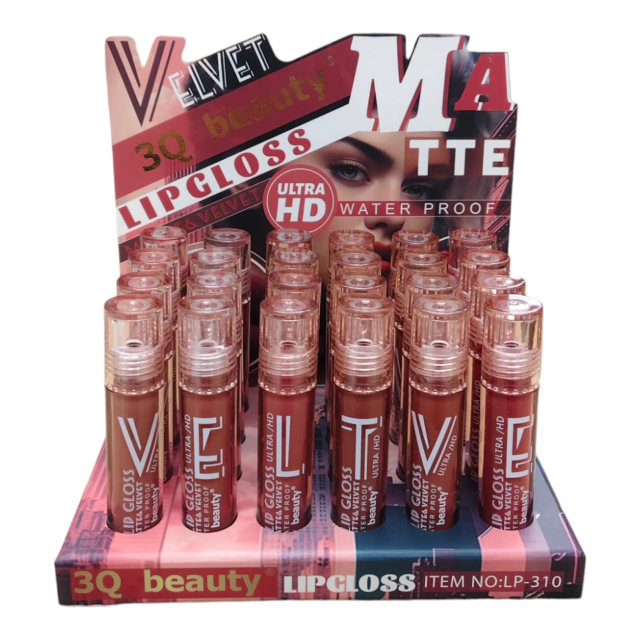 Labial liquido velvet Matte lip gloss 3Q beauty POR MAYOR zma-lp-310 ...